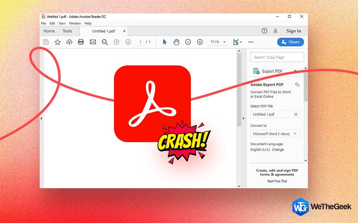 Adobe Reader sigue bloqueando en Windows 11/10 PC, ¡solucionándolo ...