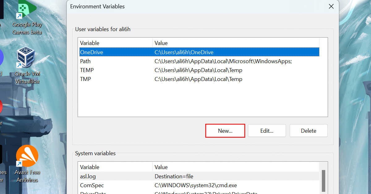 Creación de variables de entorno en Windows 11 - Geek Global