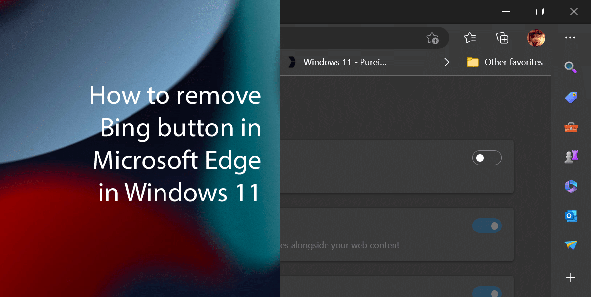 Cómo eliminar el botón Bing de Microsoft Edge en Windows 11 - Geek Global