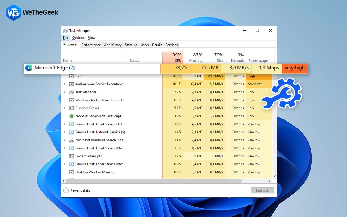 ¿Cómo solucionar el problema de uso de CPU de Microsoft Edge High en Windows 11? - Geek Global
