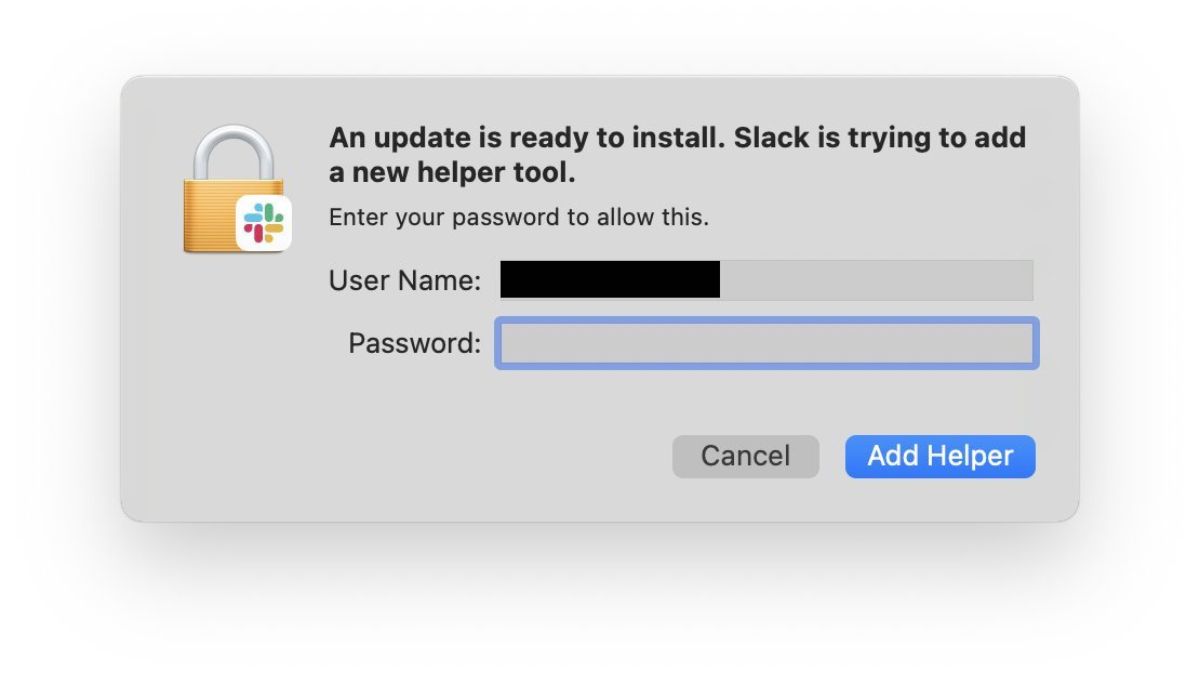 Cómo arreglar Slack está tratando de agregar una nueva herramienta auxiliar en Mac en MacOS 14 ...
