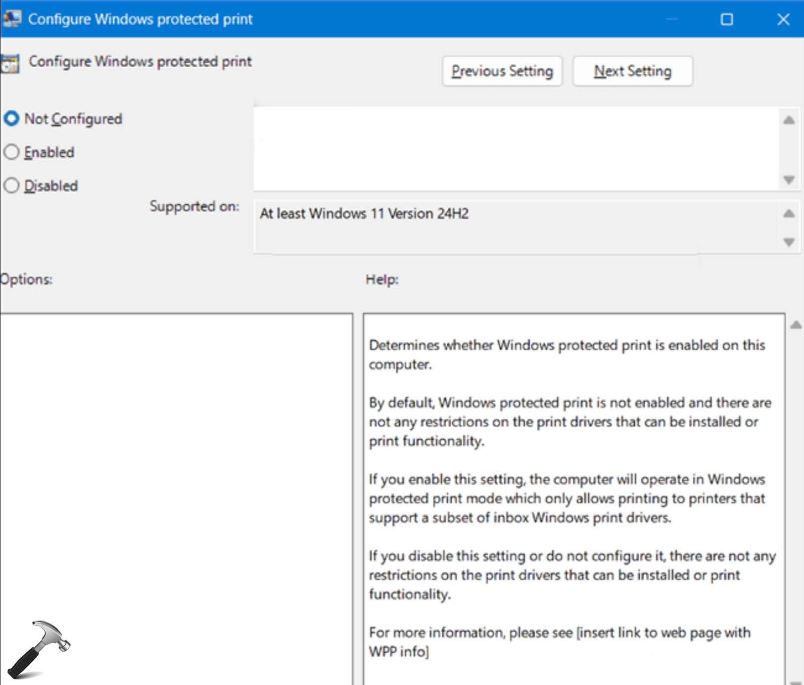 Habilite o deshabilite el modo de impresión protegida de Windows (WPP) en Windows 11 - Geek Global