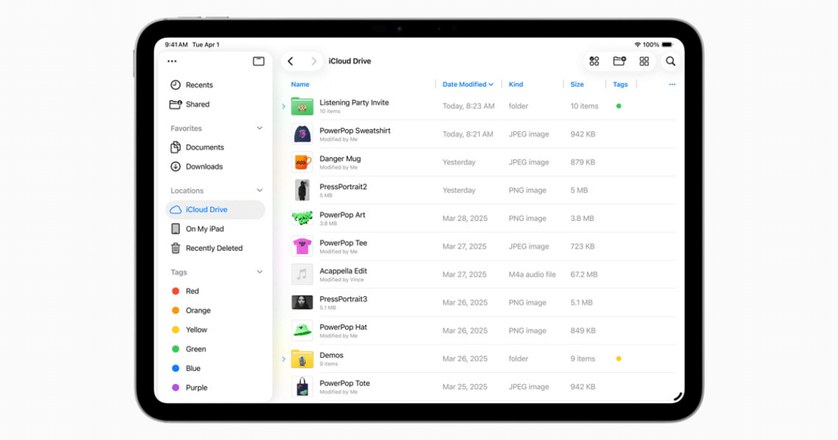 iPados 26 hace que la aplicación de archivos finalmente se pueda usar con columnas y ...