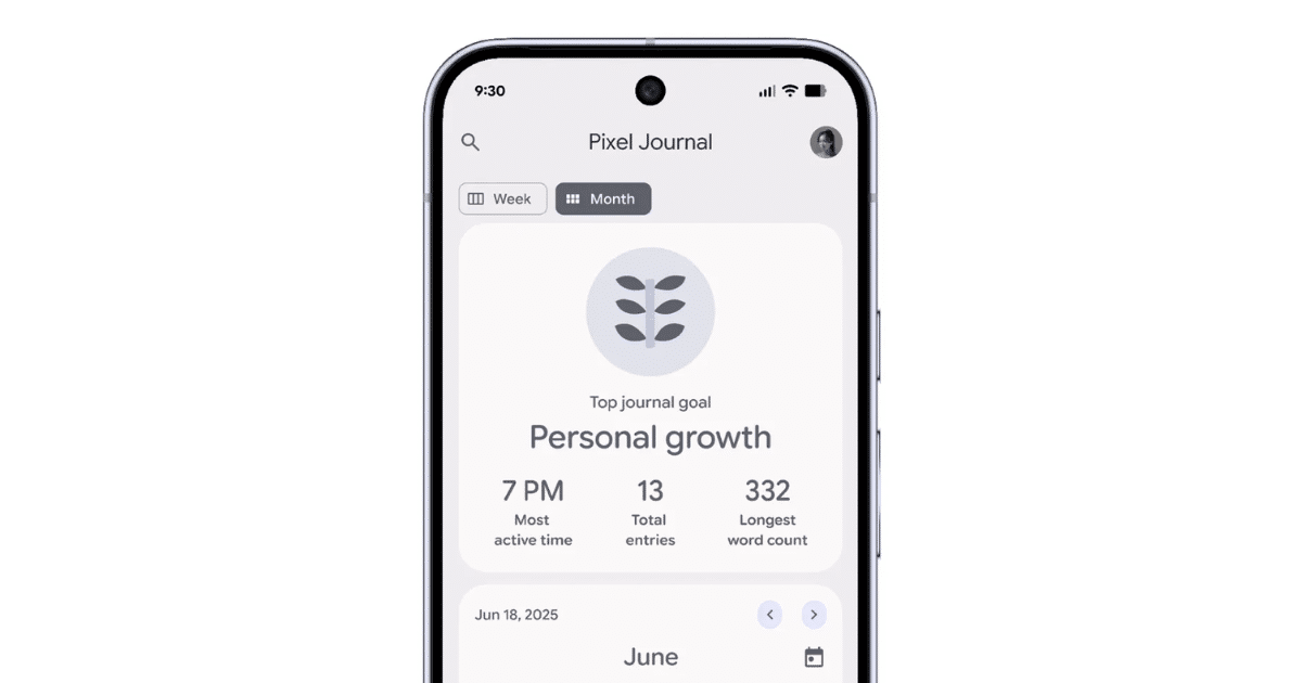 La aplicación Pixel Journal se estrena en Pixel 10 con herramientas con ...