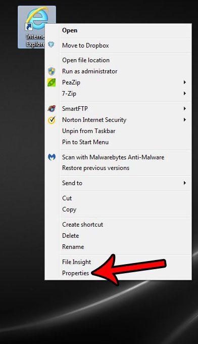 Cómo abrir el atajo con un navegador específico en Windows 7 - Geek Global