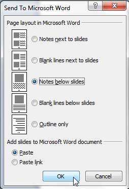 Cómo guardar el archivo PowerPoint como documento de Word