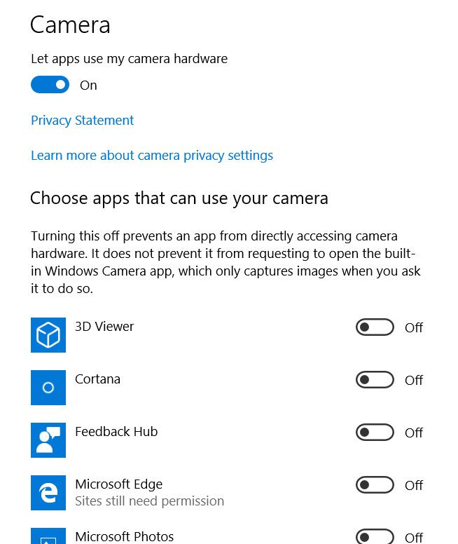 Cómo cambiar los permisos de la cámara para aplicaciones en Windows 10 ...