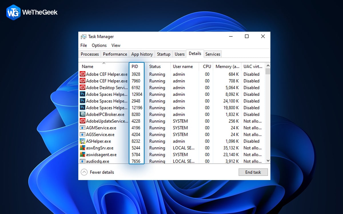 Come trovare l'ID del processo applicativo (PID) su Windows 11 (5 modi) - Geek Global