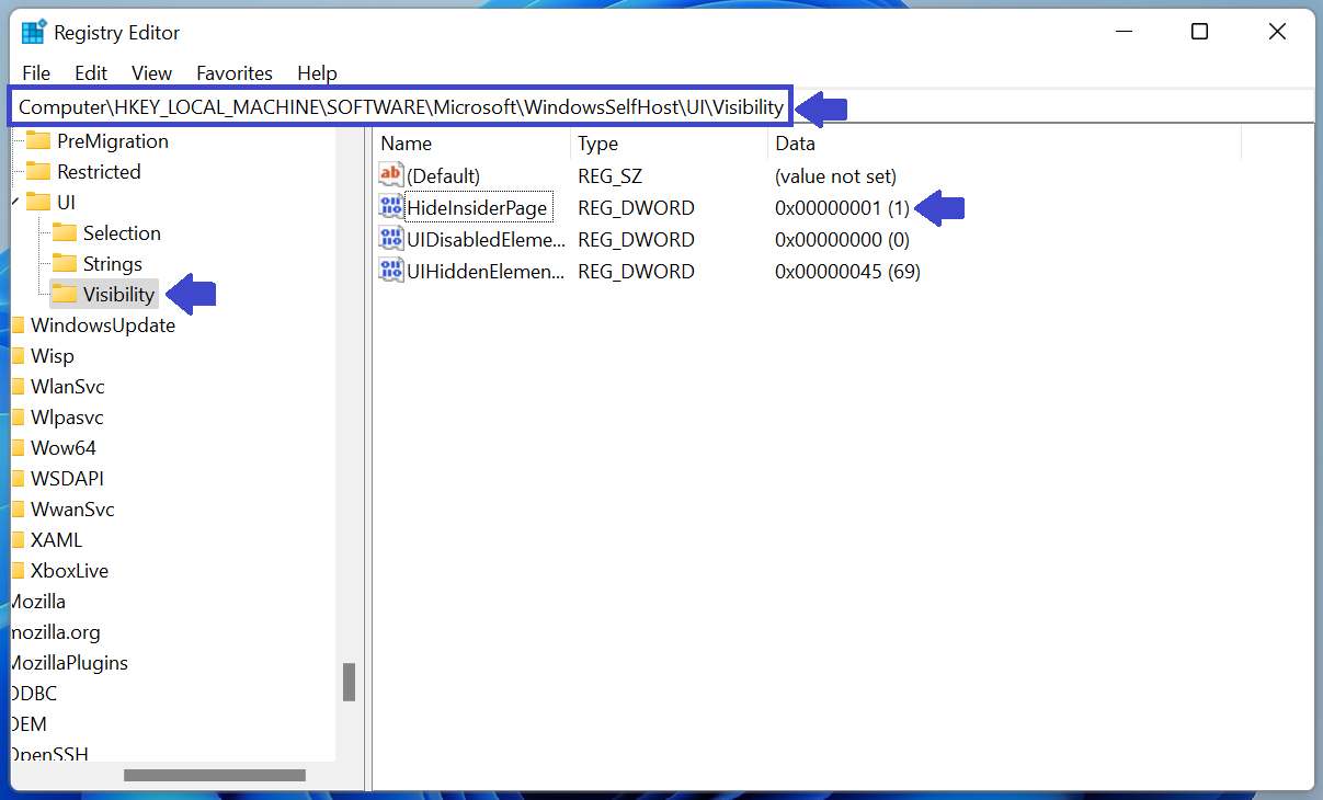 Mostra o nascondi le impostazioni del programma Insider Windows in Windows 11 - Geek Global