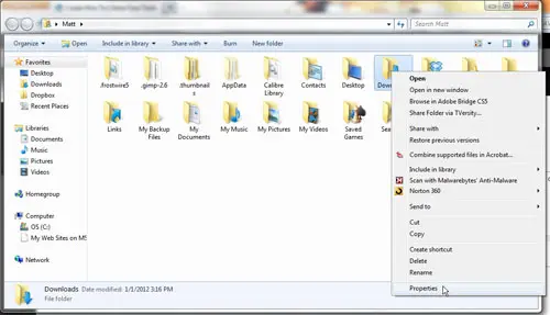 Come modificare la cartella Windows Explorer predefinita in Windows 7 - Geek Global