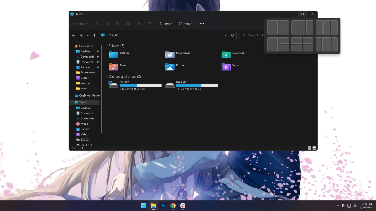 Microsoft trazendo novos recursos “Snap Layout” com tecnologia de IA ...