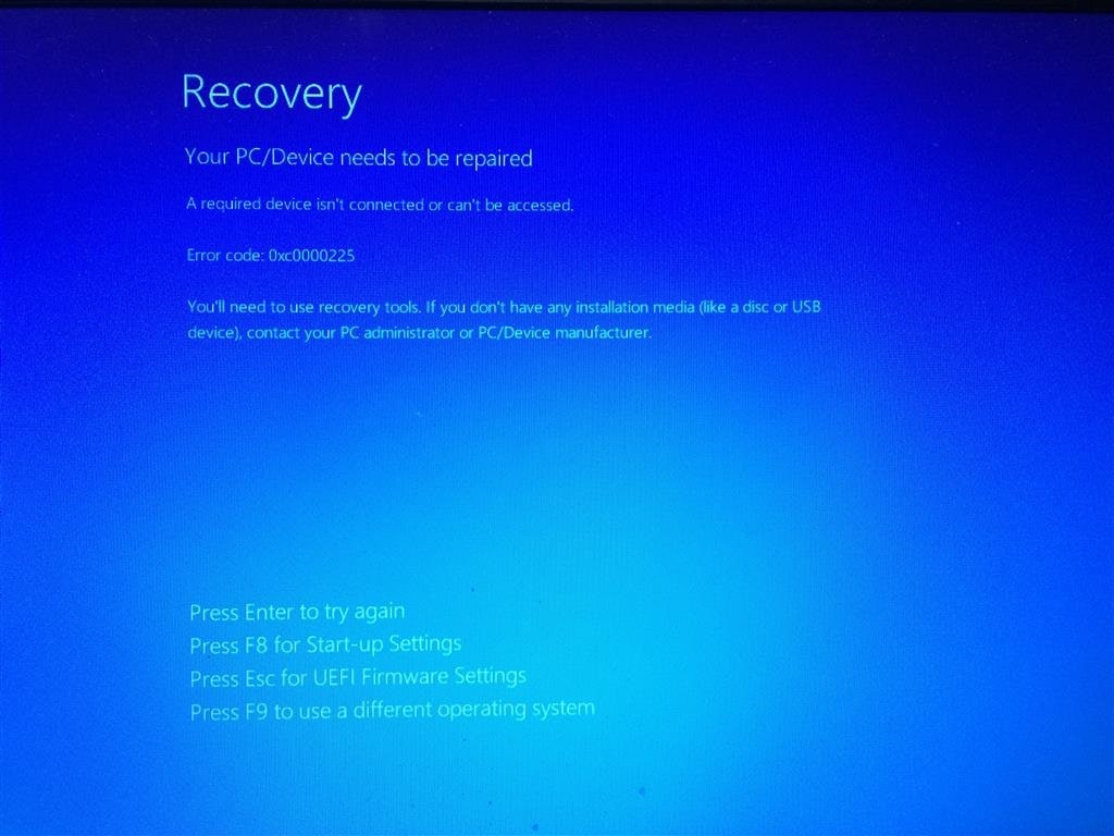 Réparez l’erreur 0xc0000225 de votre ordinateur qui doit être réparé ...