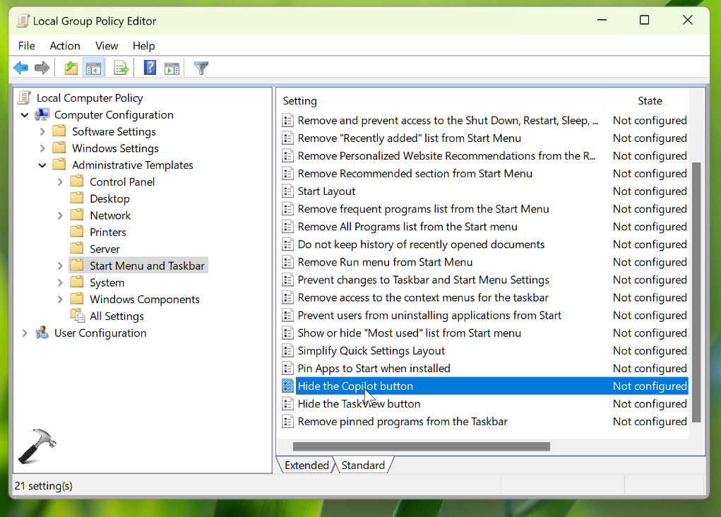 Ajouter ou supprimer le bouton Windows Copilot dans la barre des tâches ...
