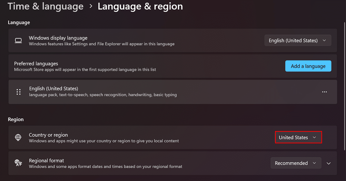 Comment changer la région de Microsoft Store de Windows 11 - Geek Global