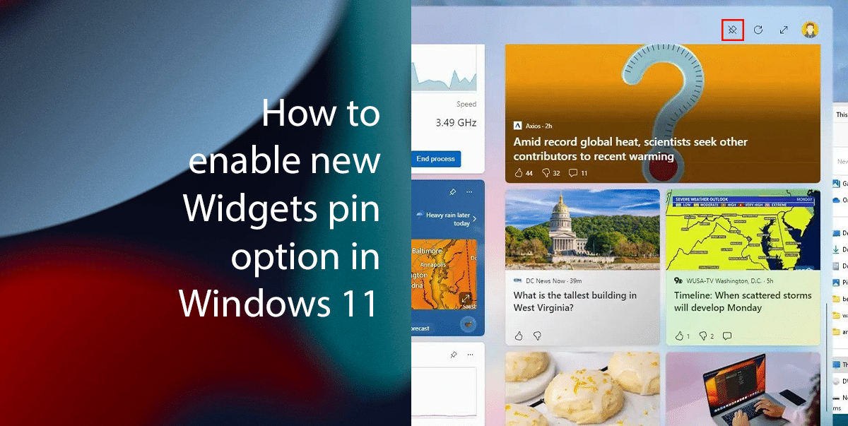 Comment activer l'option de la broche de nouvelles widgets dans Windows 11 - Geek Global