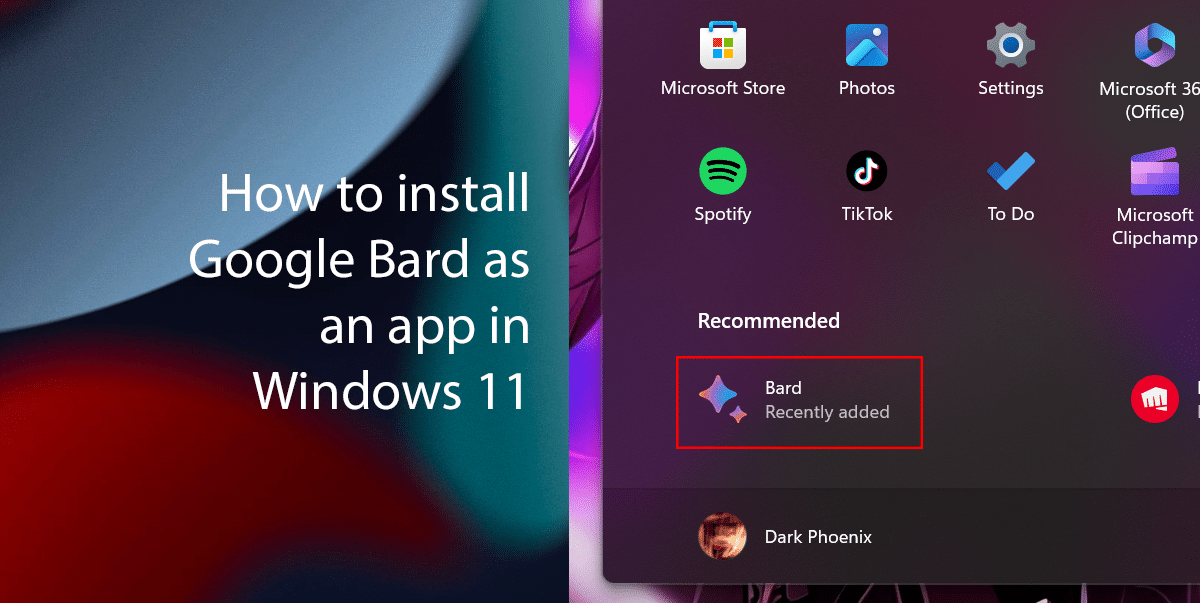 Comment installer Google Bard comme application dans Windows 11