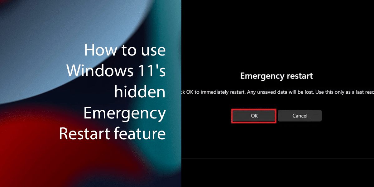 Comment utiliser la fonction de redémarrage d'urgence cachée de Windows 11 - Geek Global