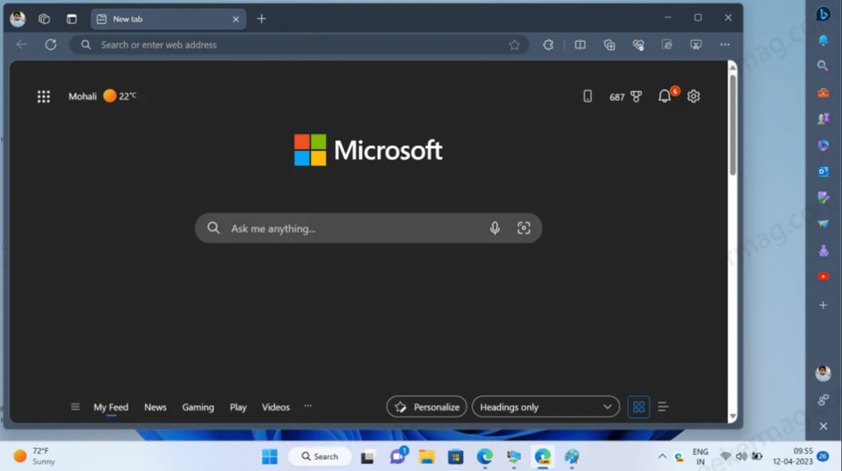 Microsoft teste la barre latérale d'Edge qui peut être épinglée sur le ...