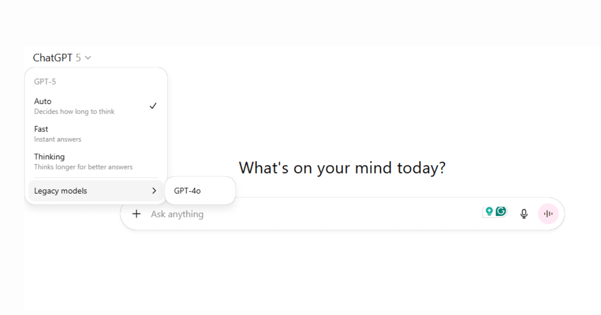 OpenAI restaure le picker de modèle dans le chatppt après le jeu GPT-5 - Geek Global