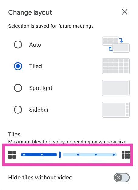 Comment modifier la disposition de Google Meet sur le mobile et le PC?