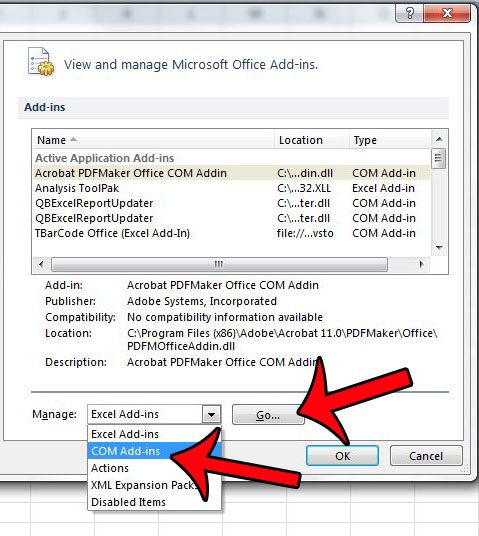 Comment supprimer un complément d'Excel 2010